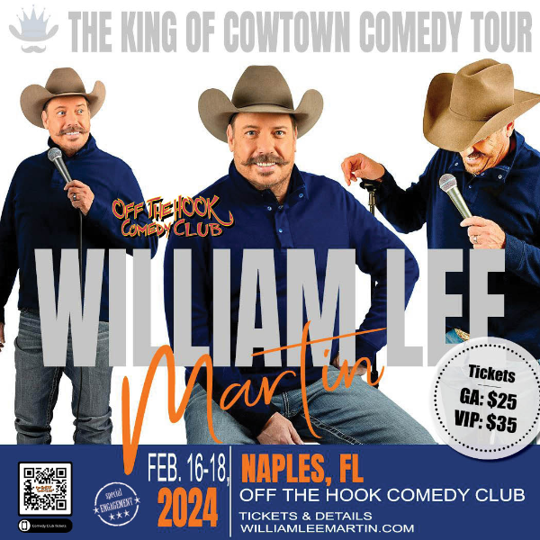 Off The Hook Comedy Club | Comedian William Lee Martin Live in Naples, Florida!